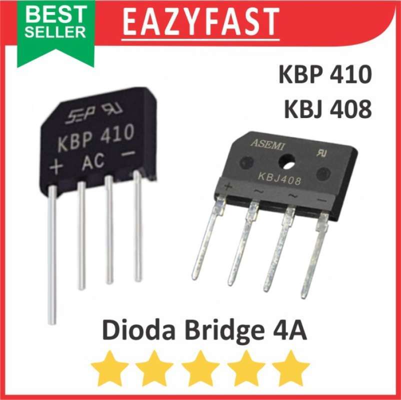 Jual Dioda Kiprok Bridge 4a 4 A Ampere Diode Rectifier Kbp410 Kbj408 Jembatan Penyearah Ac Dc ...