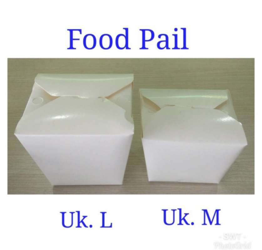 Jual Food Pail Ukuran M Kertas Paper Rice Box Kotak Nasi Laminating Isi ...