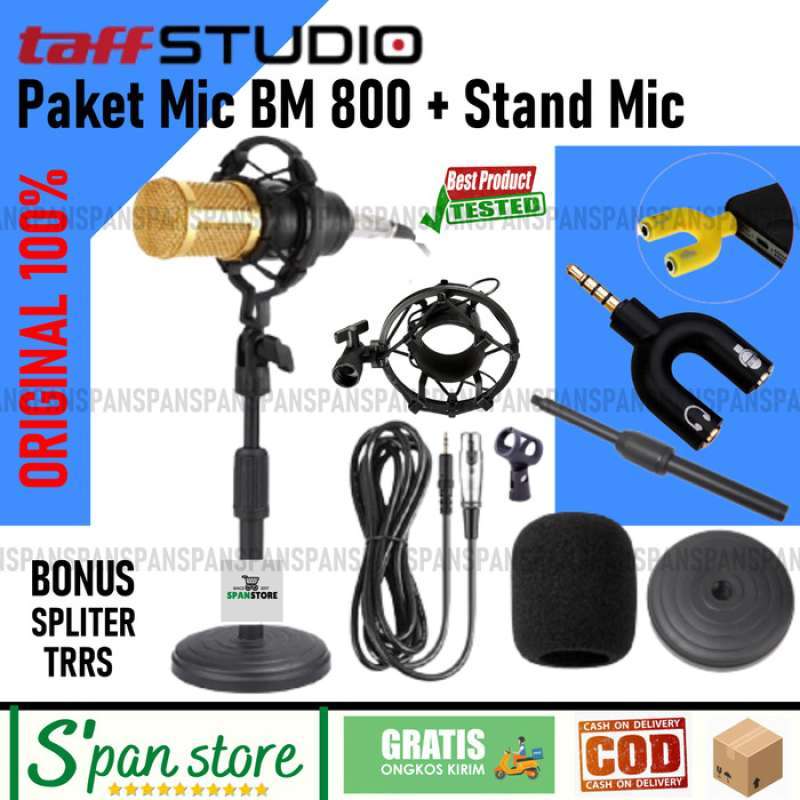 Promo Paket Microphone Mic Bm800 Bm8000 Bm700 + Stand Mic Meja Bonus ...