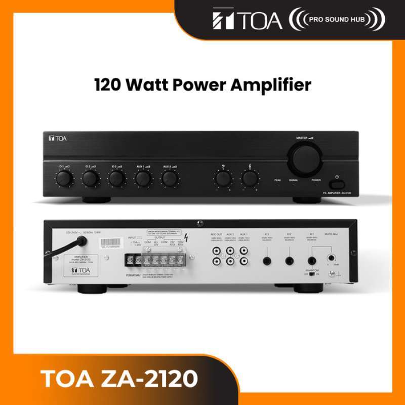 Jual Toa Za-2120 Za2120 Power Amplifier 120 Watt 100v 100 Volt Amply ...