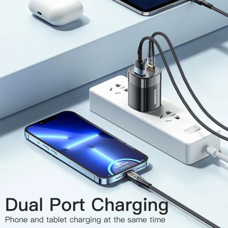 Promo Kepala Charger Dual Port Gan Fast Charging Pd 33w Jt-p18 Type ...