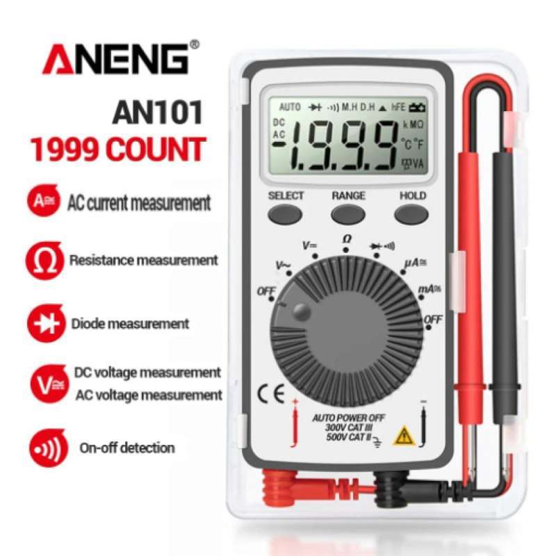 Jual Mini Digital Multimeter Automatic Portable Voltmeter Ammeter An101 ...