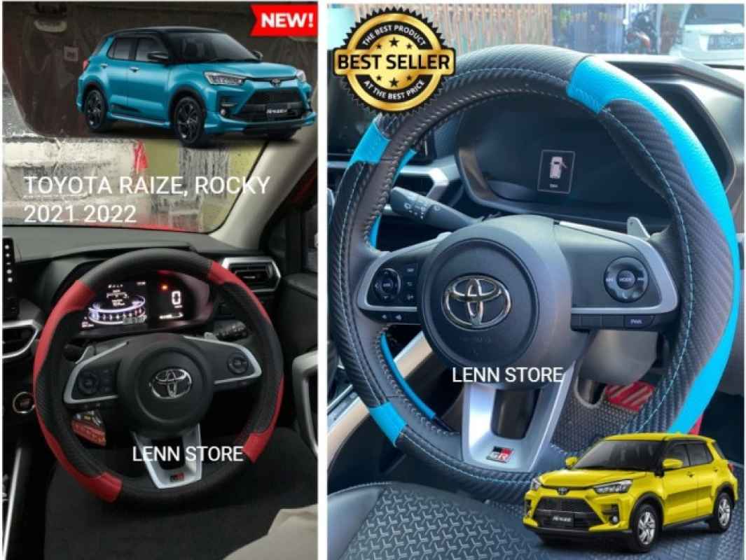 Jual Cover Sarung Stir Toyota Raize Daihatsu Rocky Carbon 2021 2022 ...