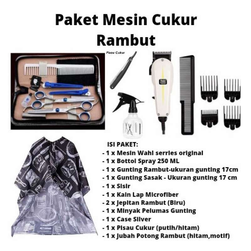 Jual Paket Alat Cukur Clipper Wahl Series Super Taper Original Cukuran ...