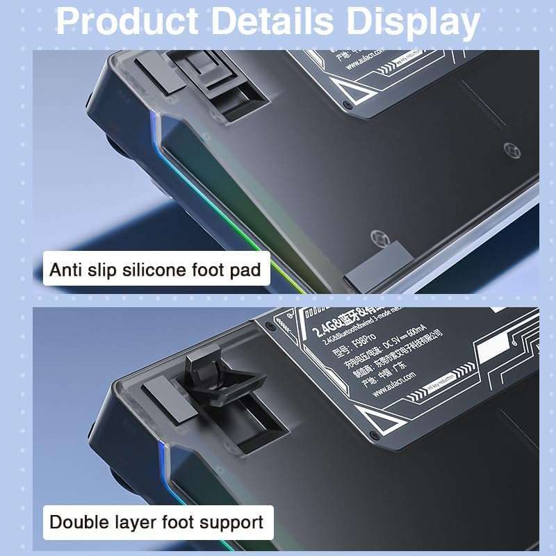 Promo Keyboard Gaming Aula F98pro Fully Transparent Rgb Lcd Smart ...