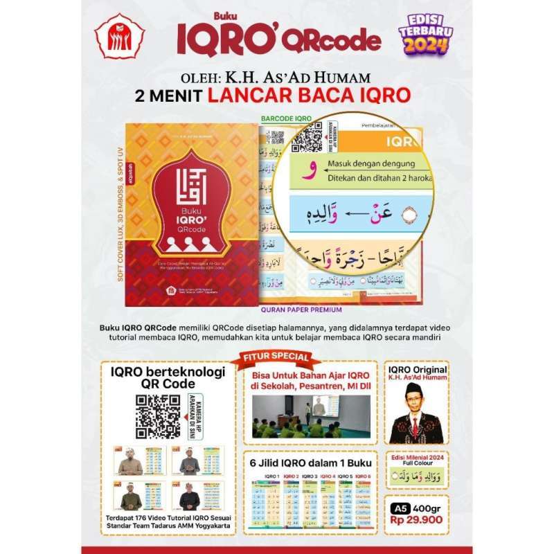 Jual Iqro Qrcode Buku Iqro' Edisi Milenial Cara Cepat Belajar Membaca ...