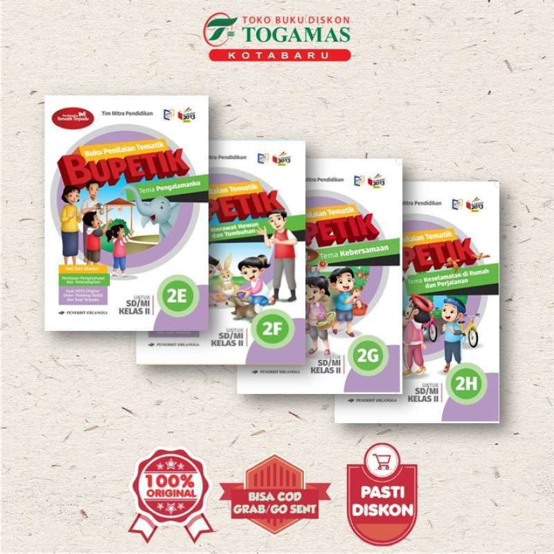 Jual Bupetik Kelas 2 Sd - Erlangga - Buku Penilaian Tematik Untuk Sd/mi ...