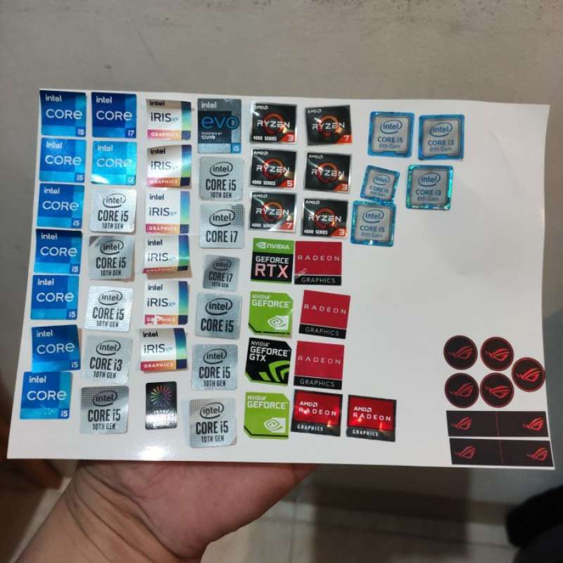 Jual Sticker Original Asli Intel Core I3 I5 I7 Nvidia Rtx Gtx Radeon ...