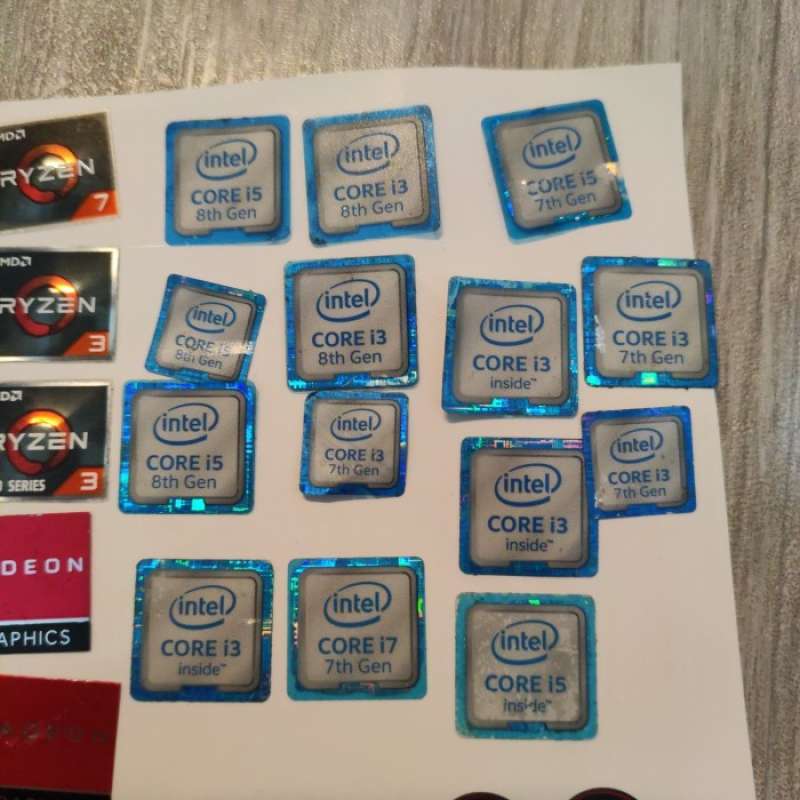 Jual Sticker Original Asli Intel Core I3 I5 I7 Nvidia Rtx Gtx Radeon ...