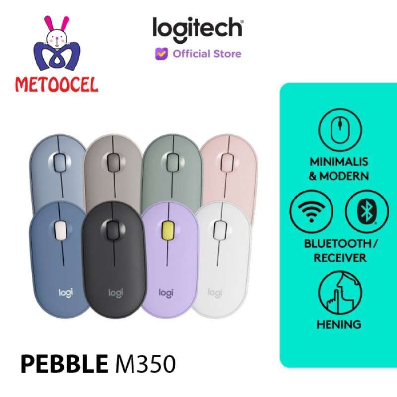 Jual Logitech Pebble Wireless Bluetooth Mouse M350 Garansi Resmi Di Seller Velvet Store ...