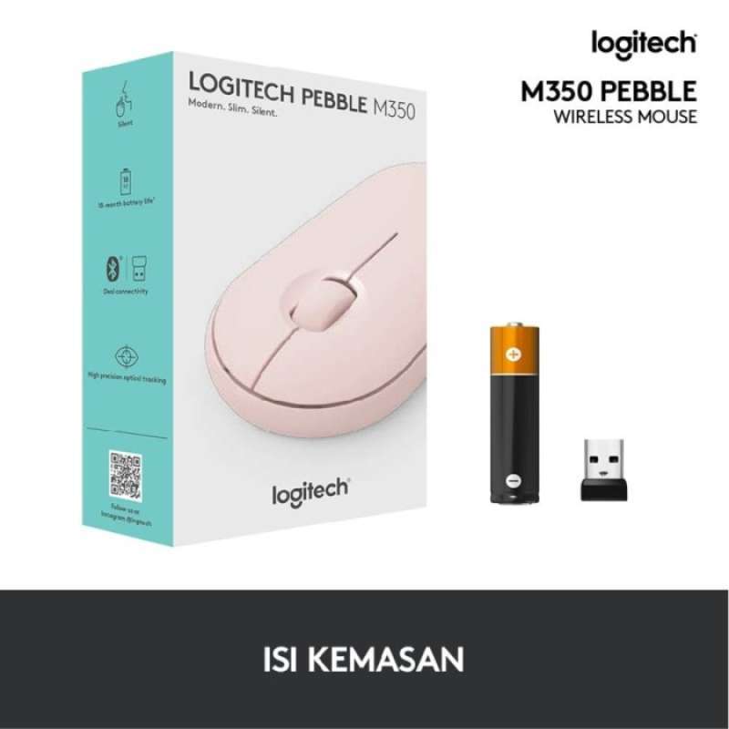 Jual Logitech Pebble Wireless Bluetooth Mouse M350 Garansi Resmi Di Seller Velvet Store ...
