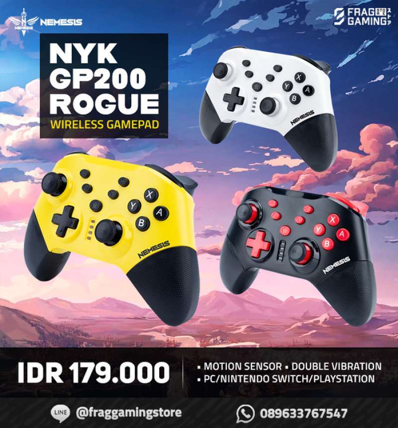 Jual Nyk Gp200 / Gp-200 Rogue Gamepad Bluetooth Wireless Gaming ...