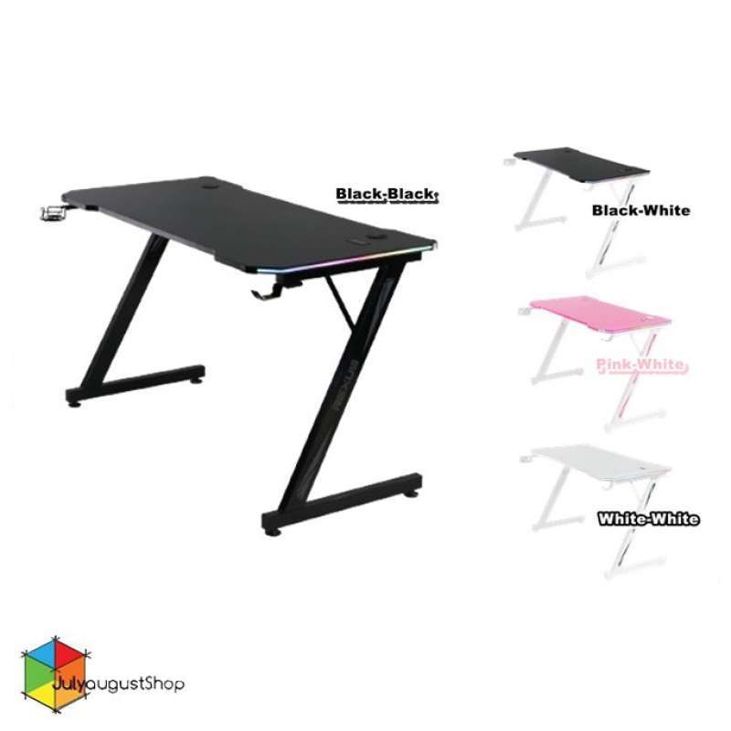 Jual Rexus Dira Rgb V2 Lighting Gaming Desk - Meja Gaming - White-white ...