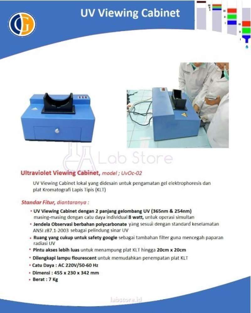 Jual Thin Layer Chromatography (tlc) Uv Viewing Kromatografi Cabinet Lokal Di Seller Lab Store ...