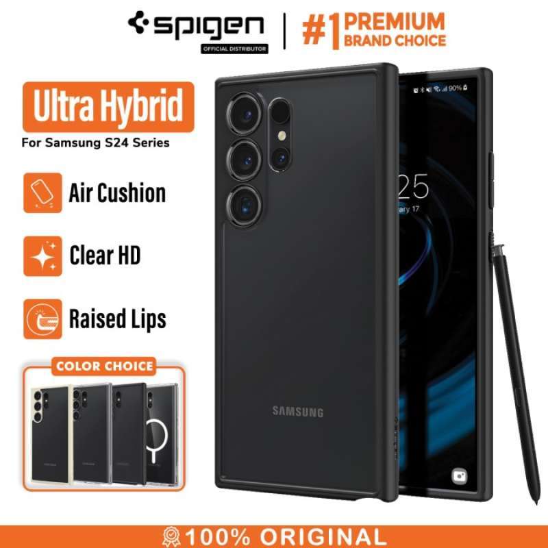 Promo Case Samsung Galaxy S24 Ultra Plus Ultra Hybrid Clear Casing - Matte Black, S24 Plus ...