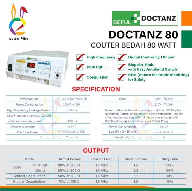 Promo Cauter Doctanz 80 Watt Electrosurgical Unit Couter Alat Bedah ...