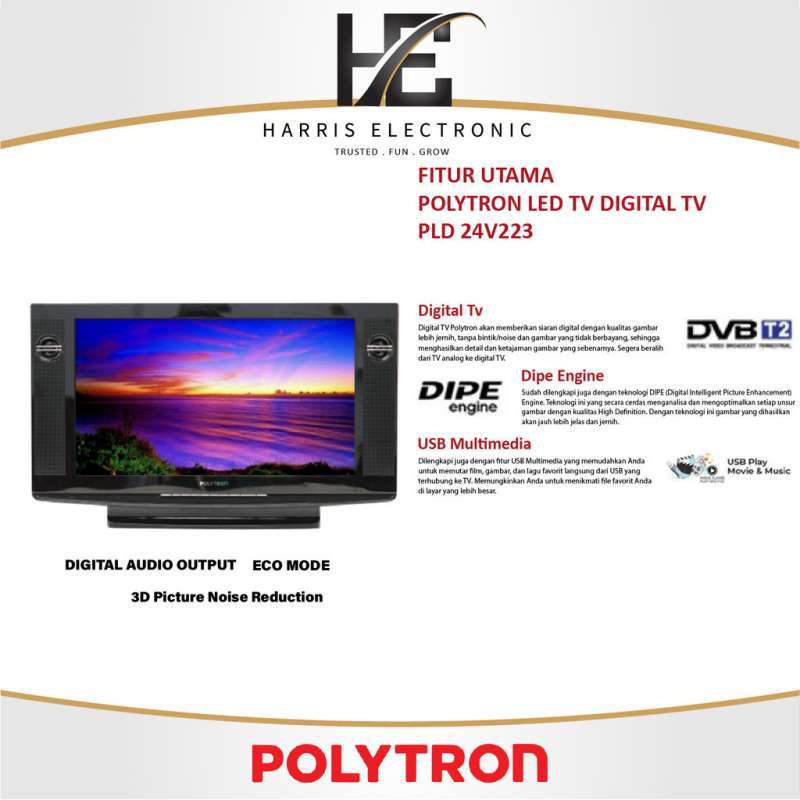 Jual Tv Polytron Elektronik Digital Tv Hd Pld24v223 Bergaransi Di ...