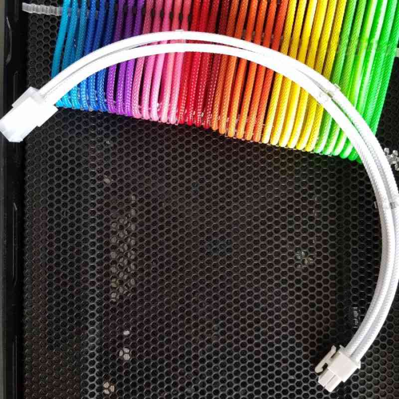 Jual Custom Sleeving 4 Pin Cpu Power Extension Cable - Hitam Di Seller ...