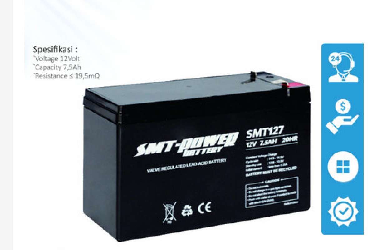 Jual Aki Ups Smt 12v 7ah - 12volt - Baterai Ups - Batere Ups - Accu Ups Di Seller Kingyo ...