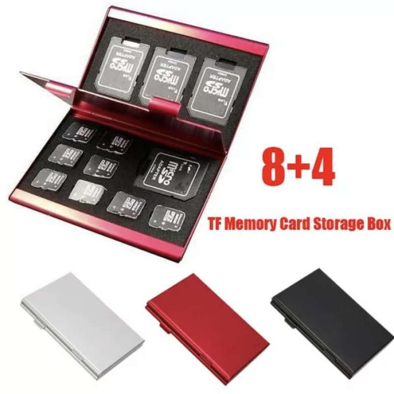 Jual Metal 12 In 1 Card Storage Kotak Simpan Memory 4 Sd 8 Micro Tf ...