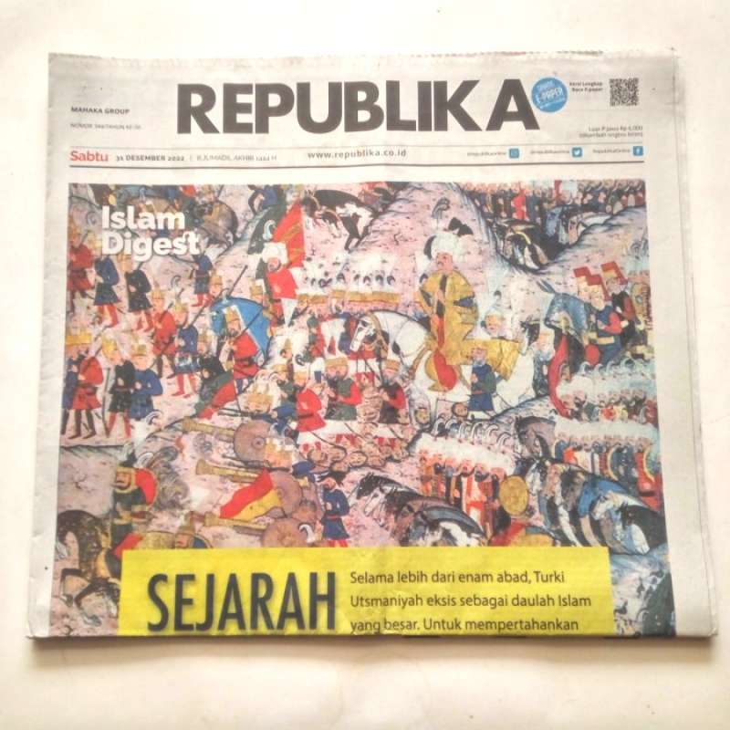 Jual Koran Republika 31 Desember 2022 Edisi Terakhir Perpisahan Di ...