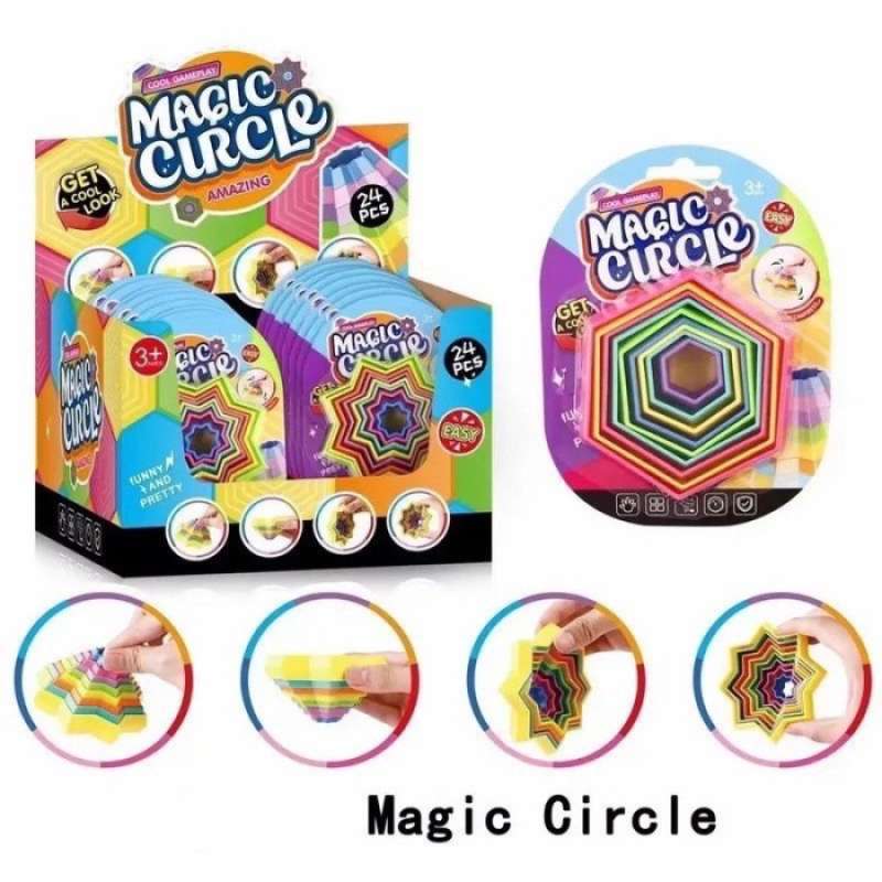 Jual 3d Magic Circle Fidget Toy Toys Star Cube Mainan Anak Sensory ...