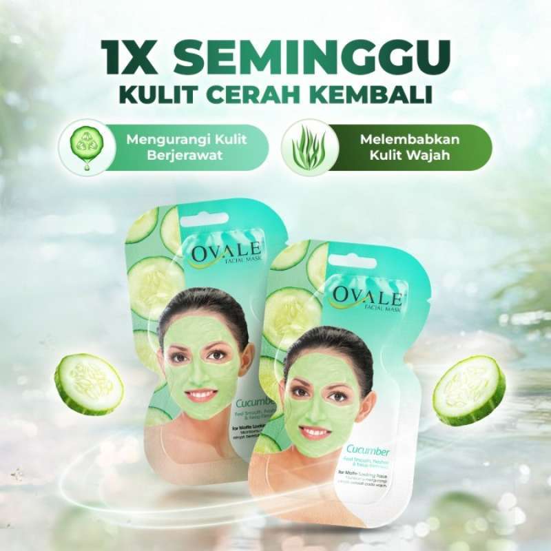 Jual Ovale Facial Mask Cucumber Sachet 15 Gr Di Seller Toko Ihsan ...