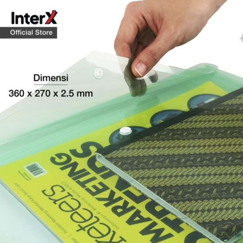 Jual Inter X Map Kancing Plastik Folio Fc With Spine Isi (12 Pcs) Di Seller Velvet Store ...