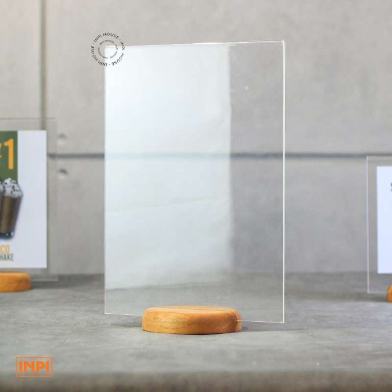 Jual Sign Standing Menu Kayu Akrilik Bening - Inpi - A6 Di Seller ...
