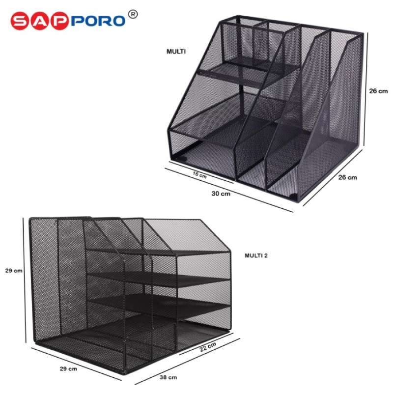 Jual Sapporo Lokka - Rak Dokumen L Layer | Document Rack L - Black 4 ...