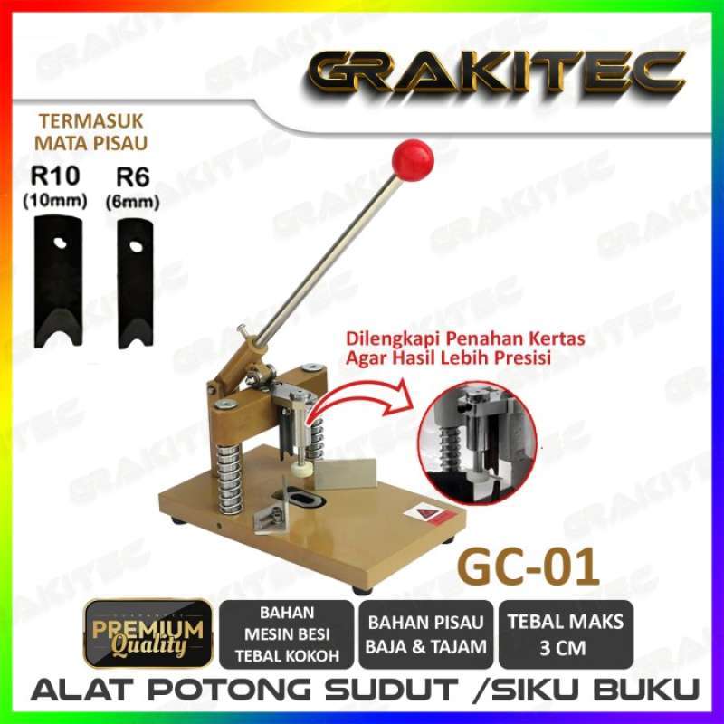 Jual Mesin Pingul 2 In 1 Alat Potong Sudut Siku Kertas & Pelubang Di ...