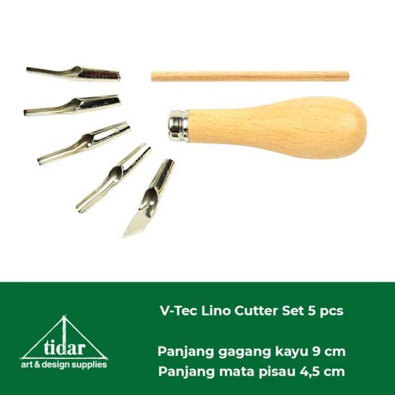 Jual V-tec Lino Cutter Set 5 Pcs Vt-195 - Ukir / Cukil Kayu - Karet ...
