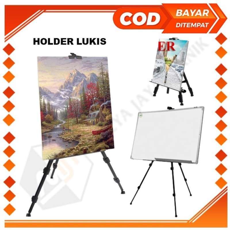 Jual Stand Holder Easel Besi Tripod Papan Lukisan Standing Frame Foto ...