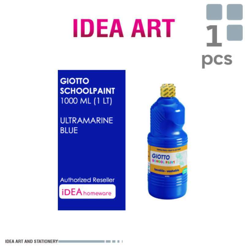 Jual Giotto School Paint 1000 Ml Ultramarine Blue Biru Tua Bca Cat Air ...