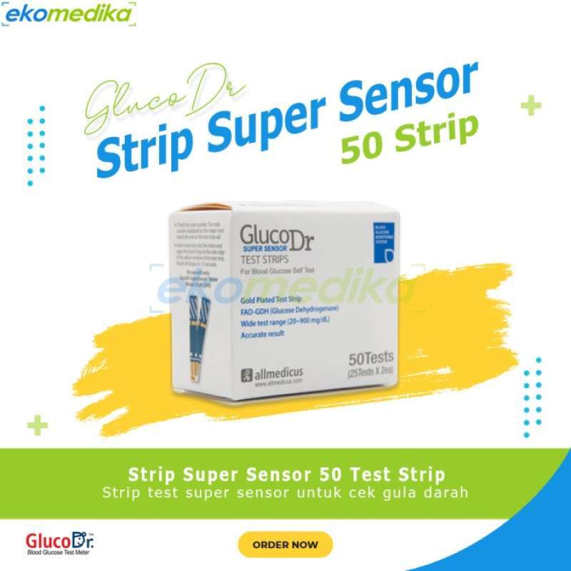 Promo Strip Gluco Dr Sensor Isi 50 Strip - 2 Tube Glucodr Sensor Diskon ...