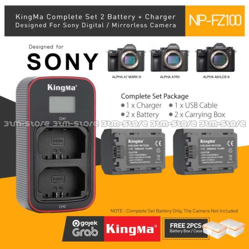 Promo Kingma Paket Complete Baterai Charger Lcd Np-fz100 Alpha A9 A7iii Diskon 23% Di Seller ...