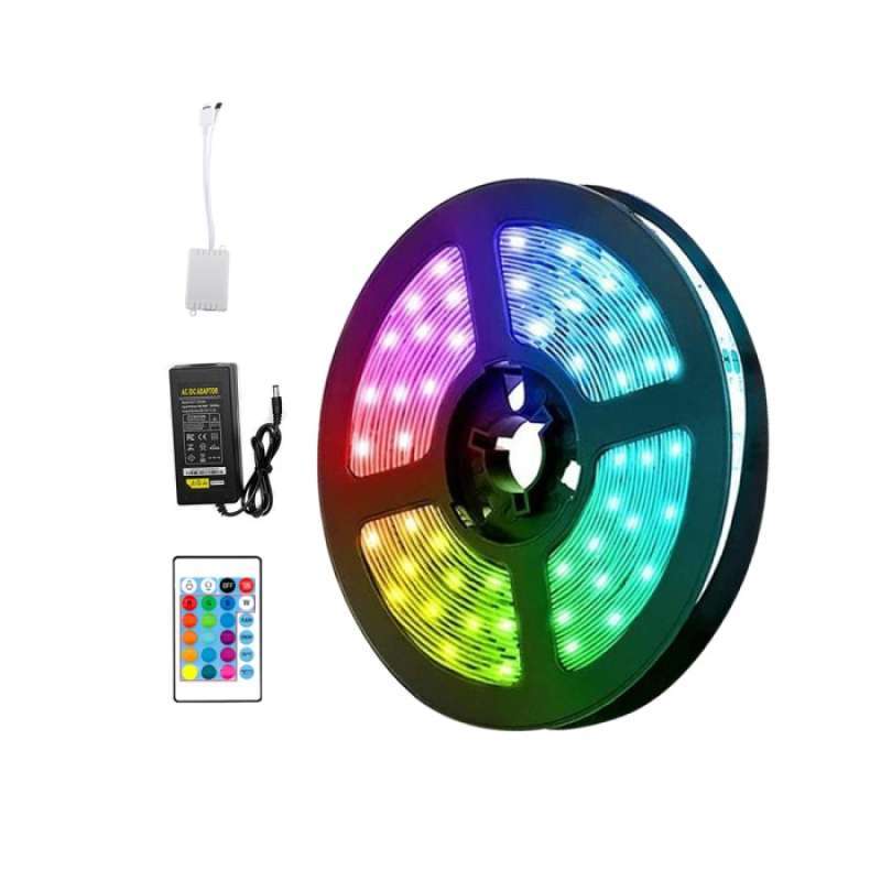 Jual 54d Led Strip Rgb 2835 / 5050 Ip65 12v Remote 10m 2 Cabang 5m Di Seller Raindrop ...