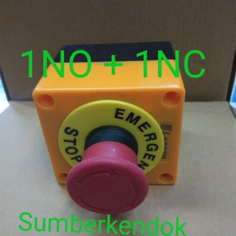 Jual Tombol Emergency Stop +box+name Tage 1no+1nc Darurat Push Button ...