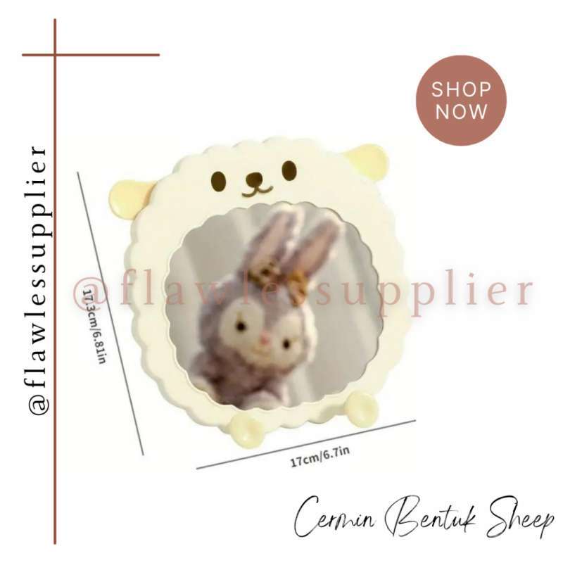 Jual Cermin Kaca Make Up Bentuk Sheep Domba / Standing Mirror Make Up ...