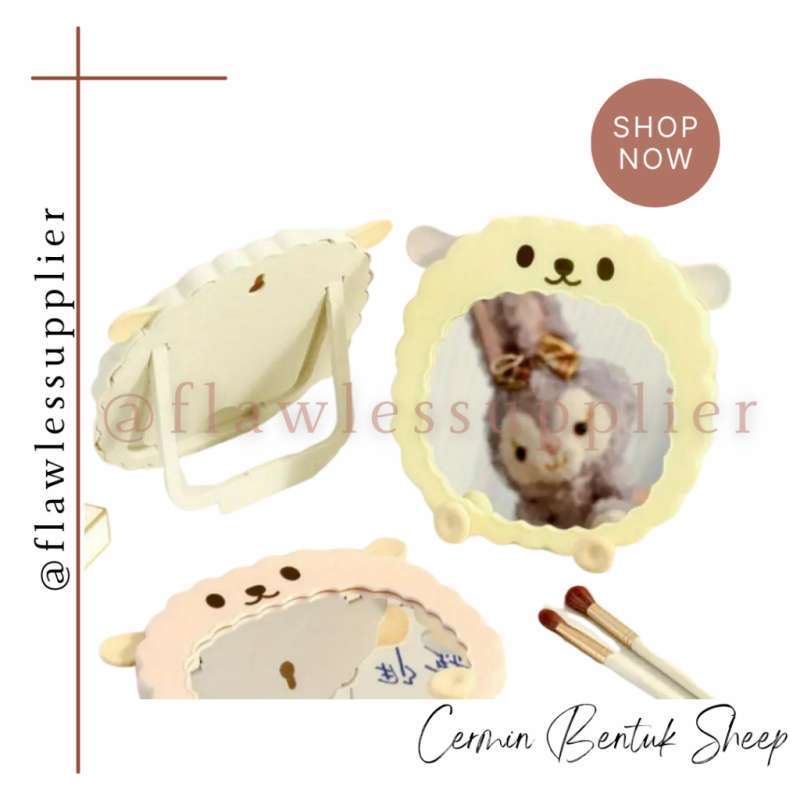 Jual Cermin Kaca Make Up Bentuk Sheep Domba / Standing Mirror Make Up ...