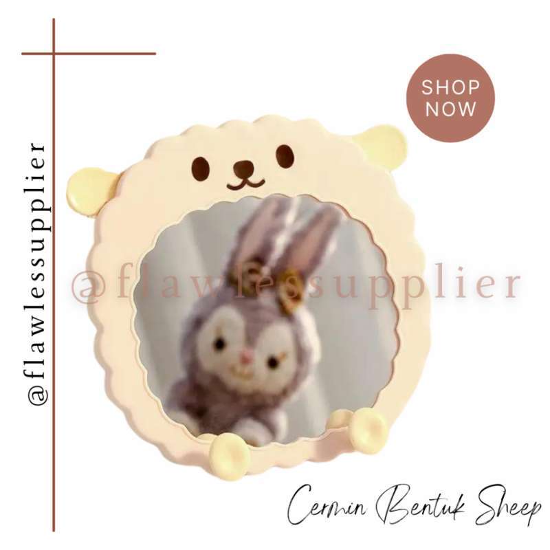 Jual Cermin Kaca Make Up Bentuk Sheep Domba / Standing Mirror Make Up ...