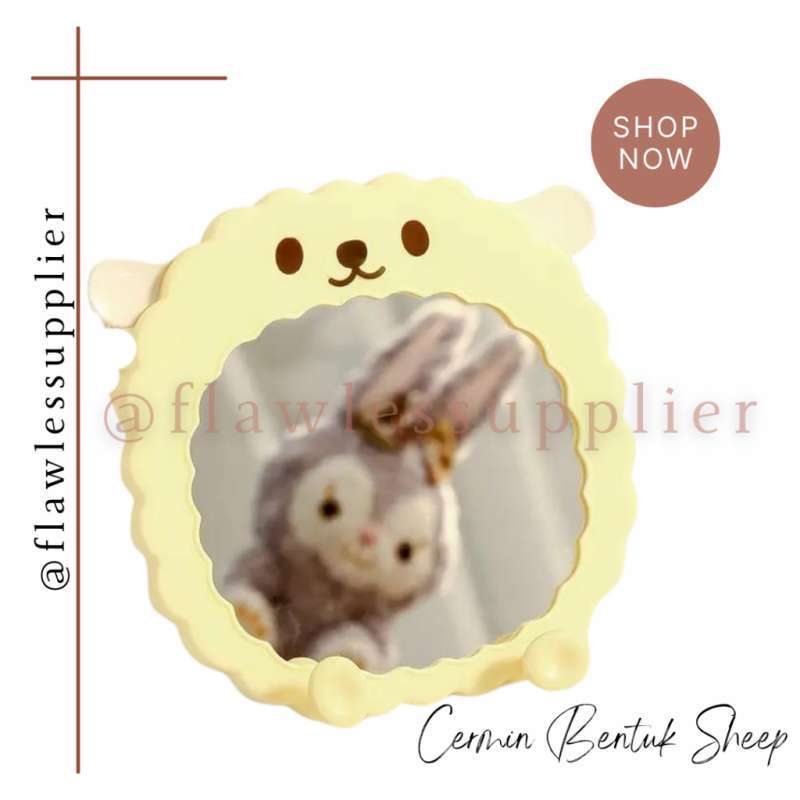 Jual Cermin Kaca Make Up Bentuk Sheep Domba / Standing Mirror Make Up ...