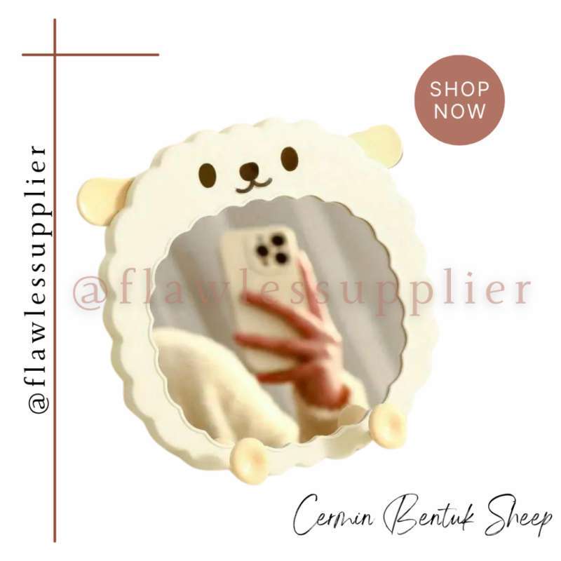 Jual Cermin Kaca Make Up Bentuk Sheep Domba / Standing Mirror Make Up ...