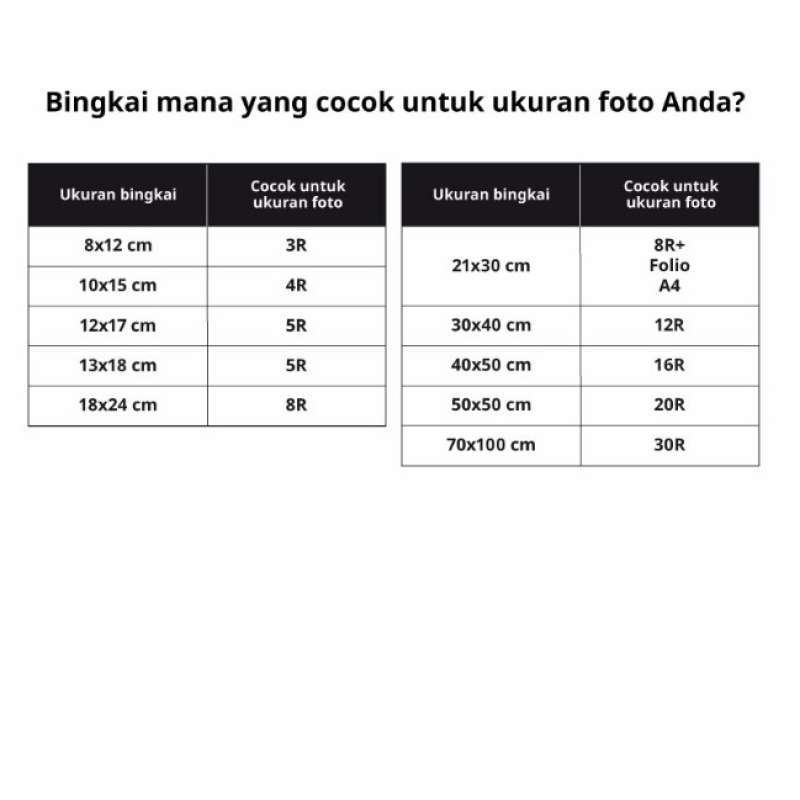 Promo Bingkai Frame Foto Dinding Rb Ukuran 40x50cm (12r) Original_putih ...