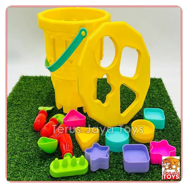 Promo Mainan Anak Shape Sorter Bucket Edukasi Anak Puzzle Bentuk Diskon ...