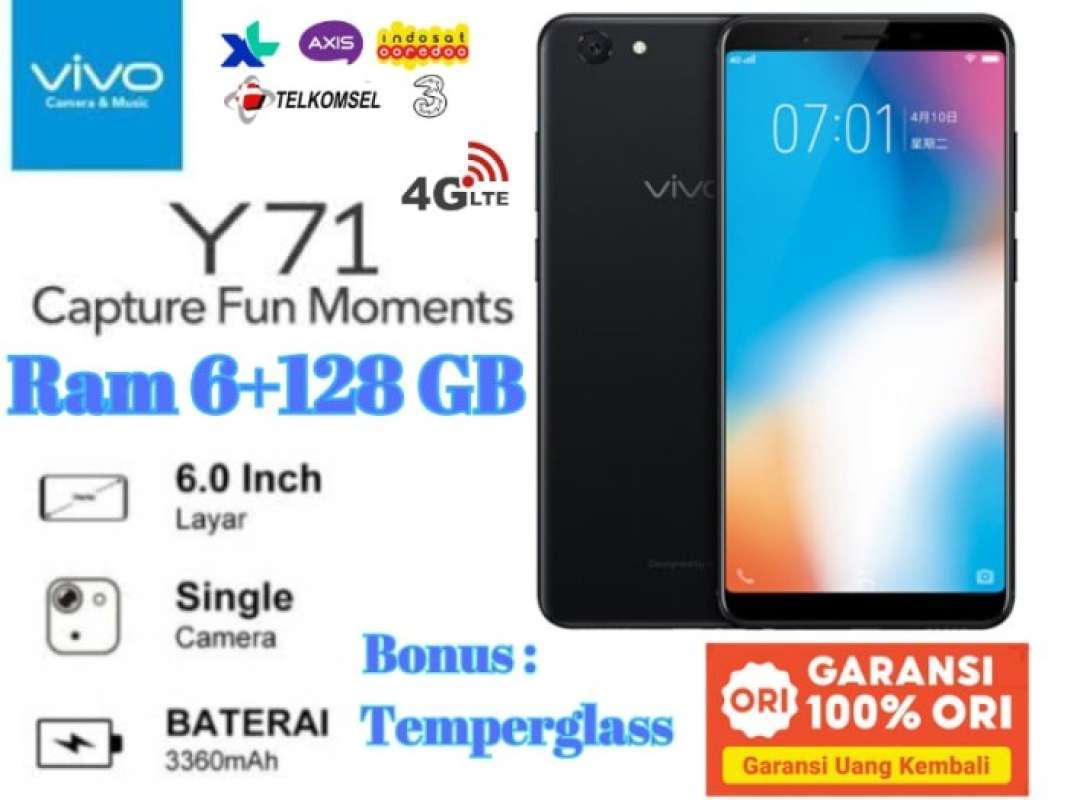 Promo Vivo Y71 Ram 6+128 Gb Bergaransi Diskon 33% Di Seller Kanzahana Store - Koja Utara, Kota ...