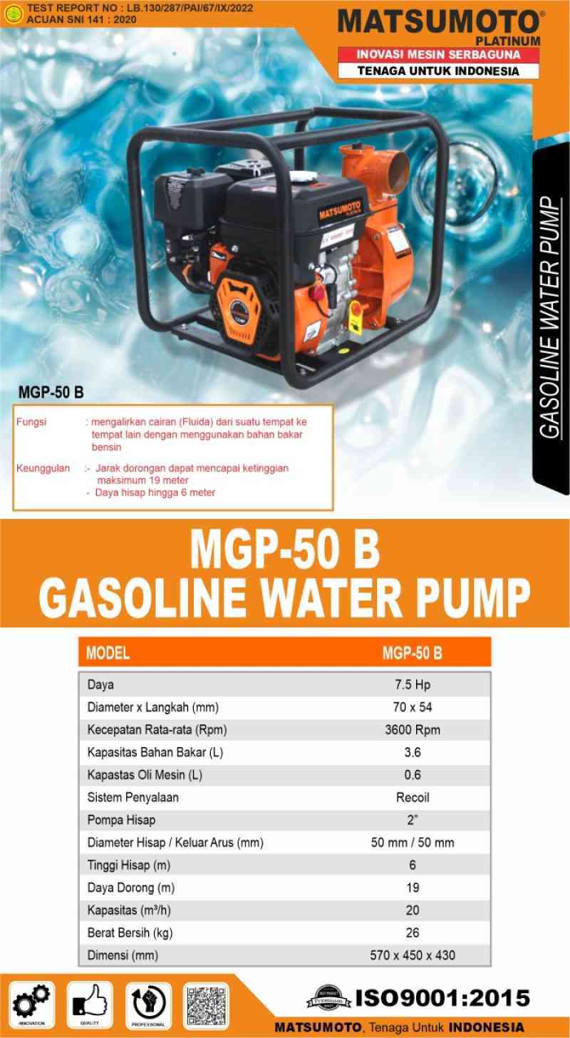 Promo Gasoline Water Pump Matsumoto - Mgp50b Diskon 23% Di Seller Zuka ...