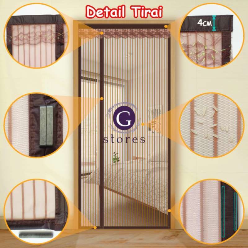 Jual Tirai Magnet Premium Mesh Buka Pinggir Anti Nyamuk Gorden ...