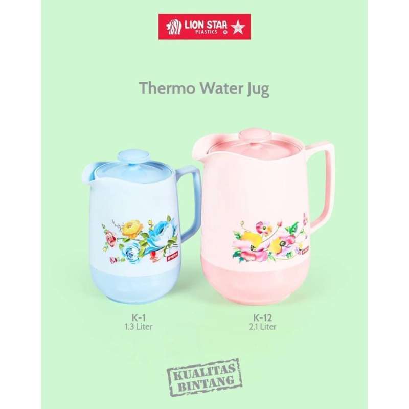 Jual Lion Star K 1 K-1 Teko Thermo Water Jug Eskan Serbaguna 1.3 L 1.3l - Expedisi+bubble Biru ...