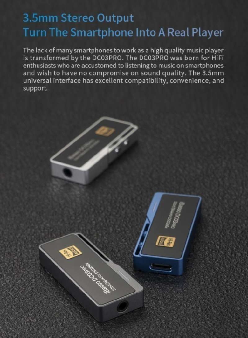 Jual Ibasso Dc03 Pro - Type-c To 3.5mm Portable Headphone Amplifier Di ...